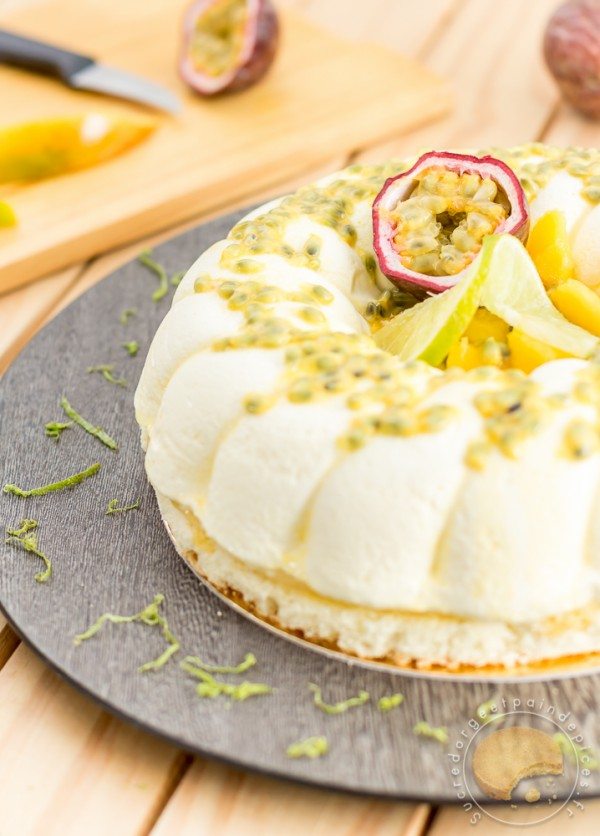 Entremets passionnément irrésistible : mousse légère au fromage blanc ...