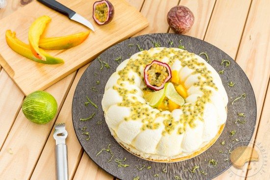 Entremets passionnément irrésistible : mousse légère au fromage blanc ...