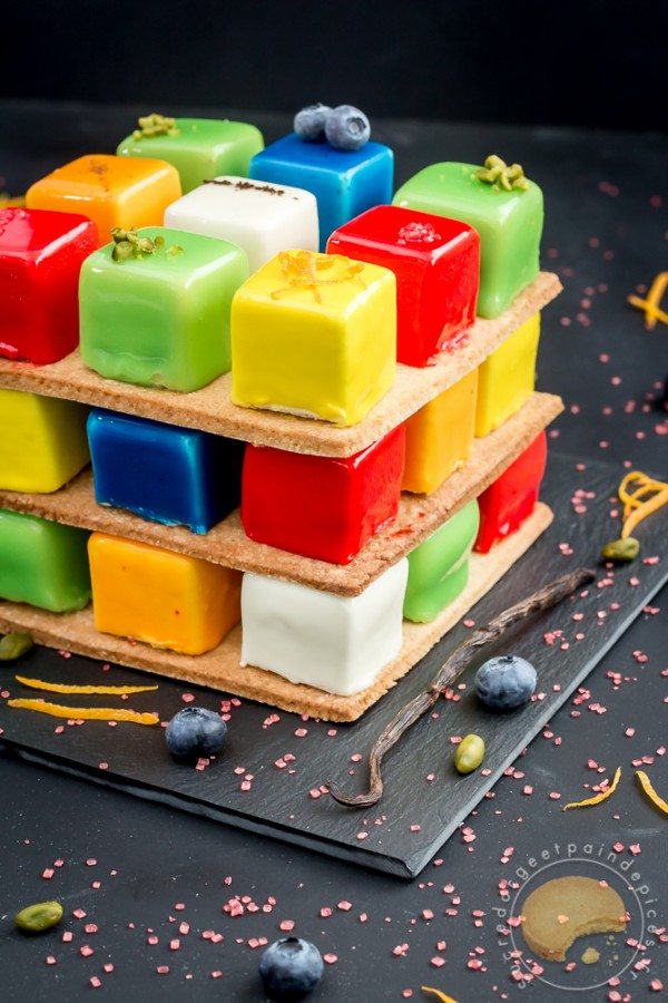 Entremets Rubik’s Cube - Sucre d'Orge et Pain d'Epices